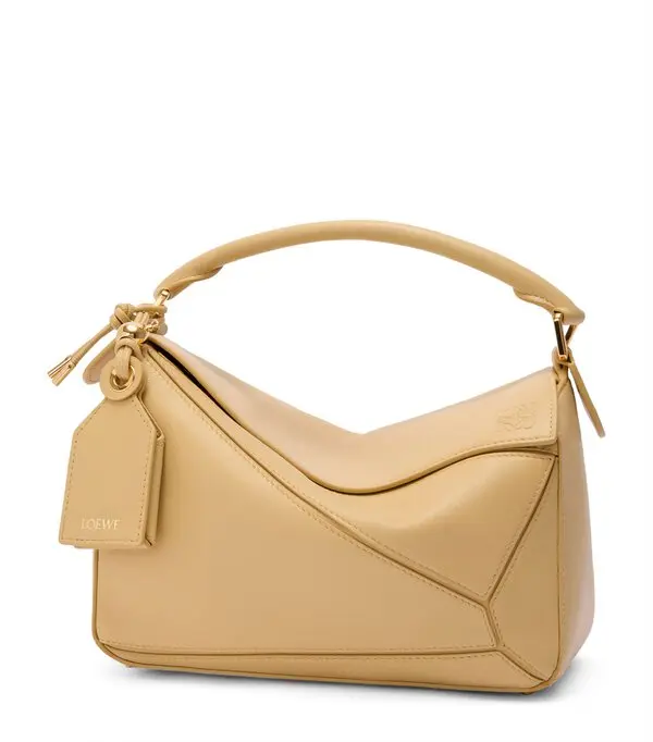 Loewe Small Leather Puzzle Top-handle Bag - Yellow