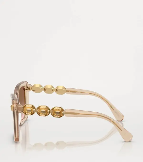 SWAROVSKI Acetate Sk6032 Sunglasses - Beige
