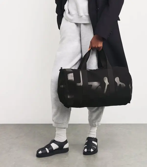 Harrods Cotton Barrel Bag - Black