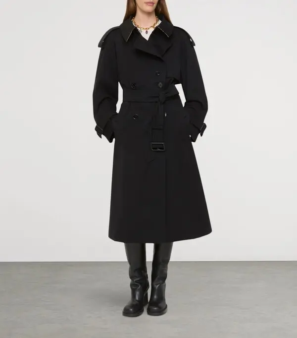 Burberry Fitzrovia Long Trench Coat - Black