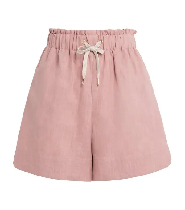Eleventy Linen Drawstring Shorts - Neutral