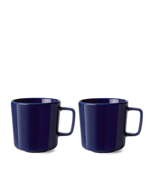 LSA INTERNATIONAL Set Of 2 Porcelain Collective Mugs - Blue