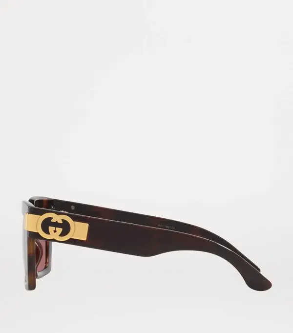 Gucci Square Frame Sunglasses - Brown
