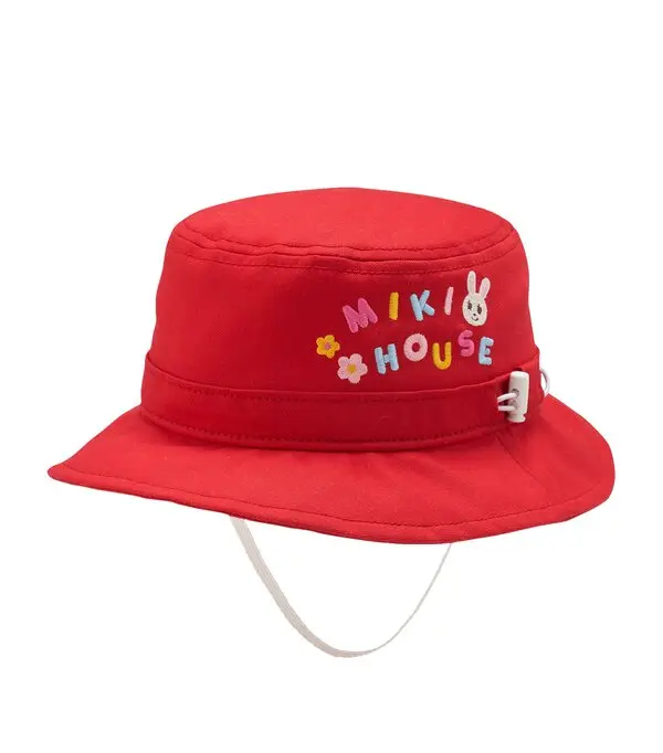 MIKI HOUSE Cotton Sun Hat - Red