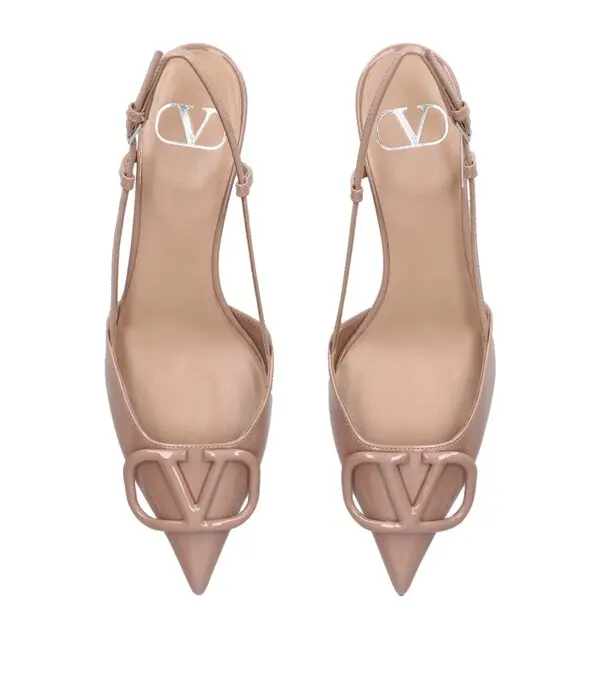 Valentino Garavani Slingback Kitten Heels - Nude