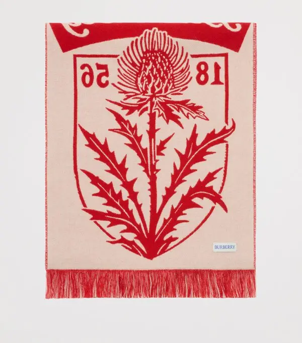 Burberry Wool Thistle Shield Scarf