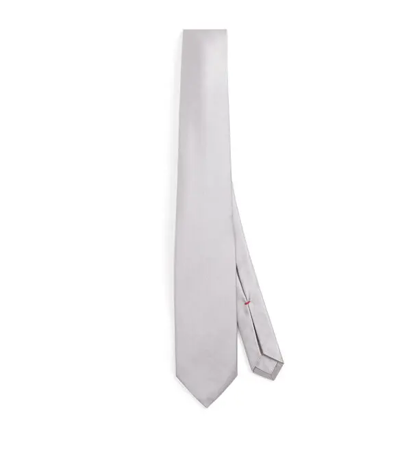Isaia Silk Neck Tie - Grey
