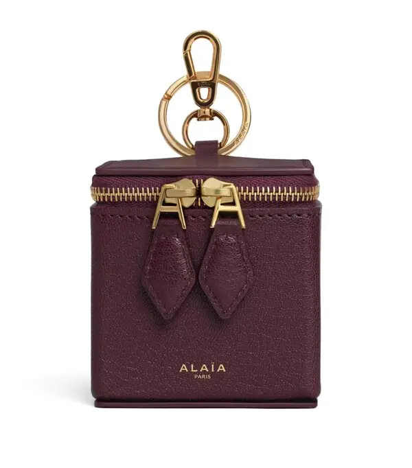 Alaïa Goatskin Square Coin Purse - Red