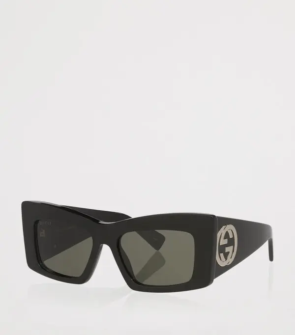 Gucci Acetate Butterfly Sunglasses - Black