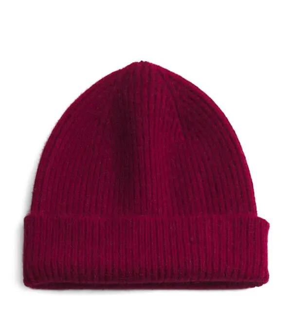 LE BONNET Lambswool-caregora Classic Beanie - Burgundy