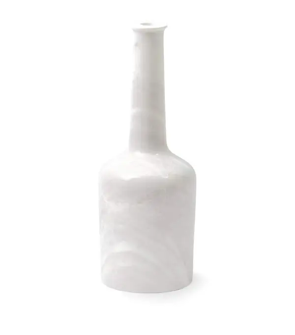 POLSPOTTEN Marble Heritage Candle Holder - White