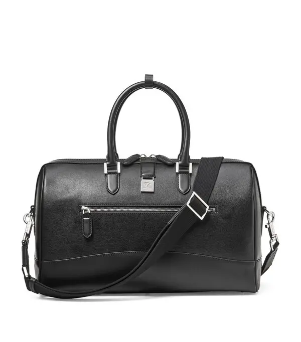 ASPINAL OF LONDON Leather Connaught Holdall - Black