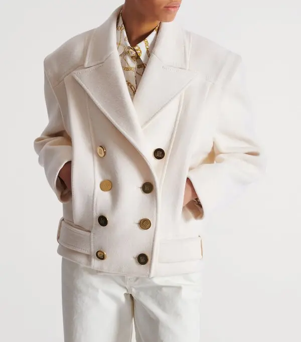 Balmain Wool-cashmere Pea Coat