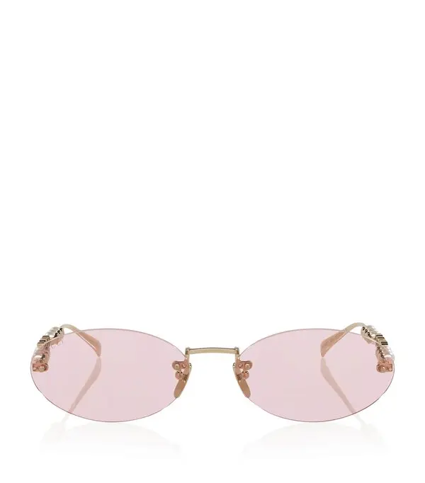 Gucci Metal Round Frame Sunglasses - Gold