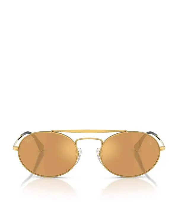 Ray-ban Metal Oval Sunglasses - Gold