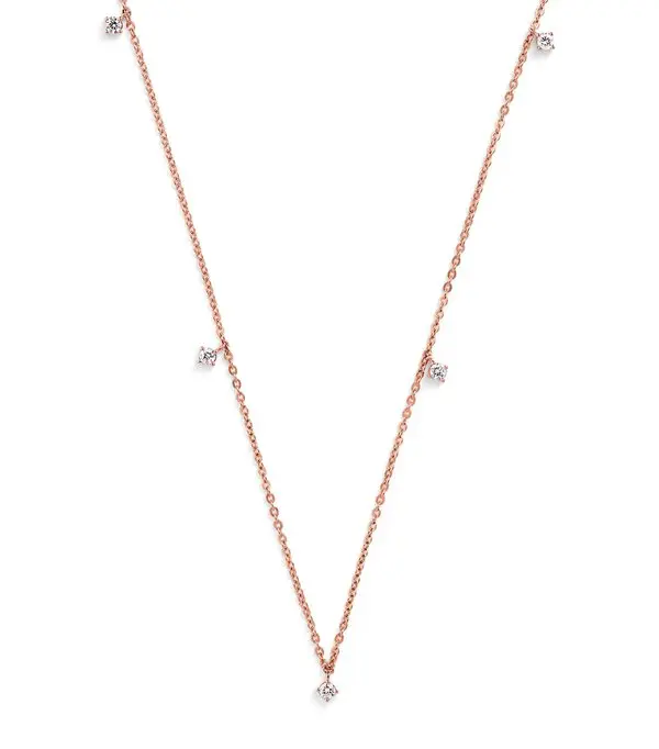 Harrods 18-karat And Diamond Necklace - Rose Gold