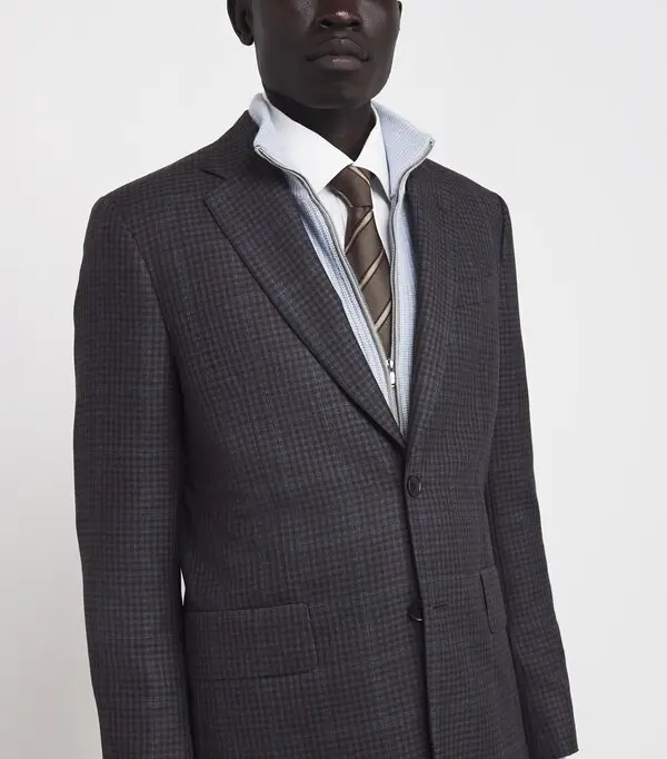 Giorgio Armani Silk Regimental Stripe Neck Tie - Brown