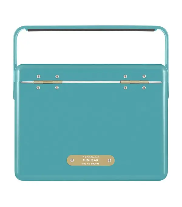 FIELDBAR Mini Bar Cooler Box With Leather Sling - Blue