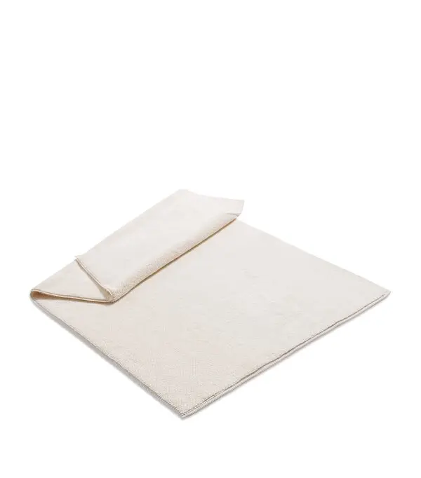 HAMAM Organic Cotton Pera Woven Bath Mat - Ivory