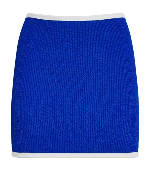 Hunza G Crinkled Swim Skirt - Blue
