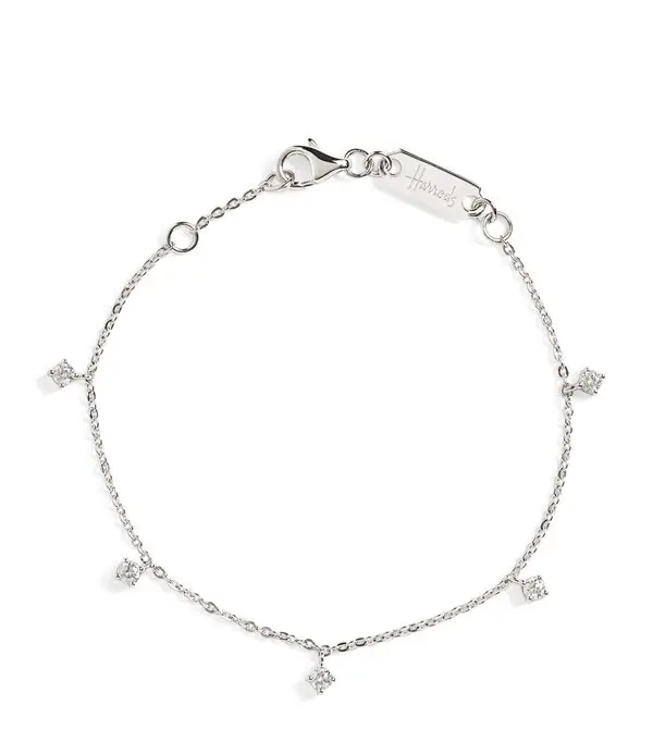 Harrods Gold And Diamond Droplet Bracelet - White