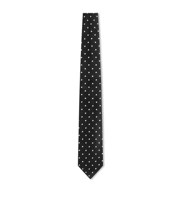 TOM FORD Silk Polka Dot Neck Tie - Black