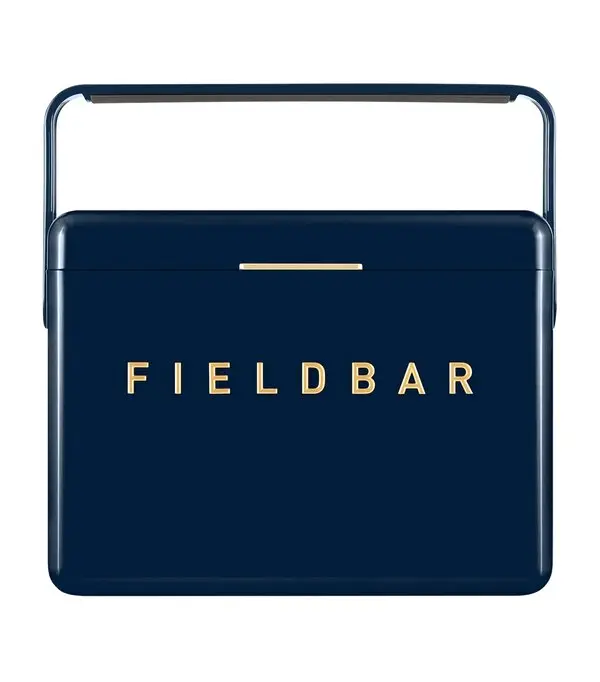 FIELDBAR Mini Bar Cooler Box With Leather Sling - Blue