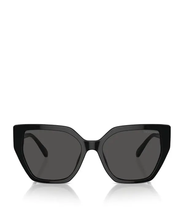SWAROVSKI Acetate Sk6016 Sunglasses - Black