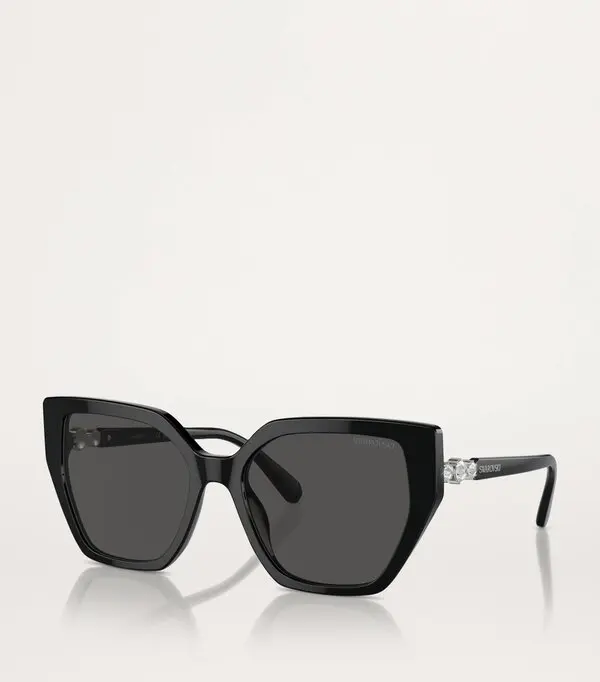 SWAROVSKI Acetate Sk6016 Sunglasses - Black