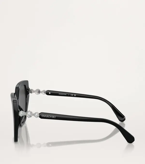 SWAROVSKI Acetate Sk6016 Sunglasses - Black