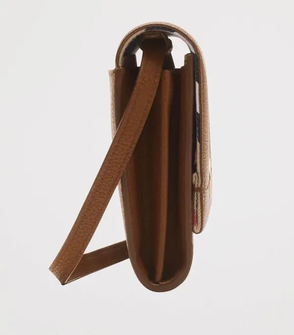 Burberry Leather Cotswolds Strap Wallet - Brown