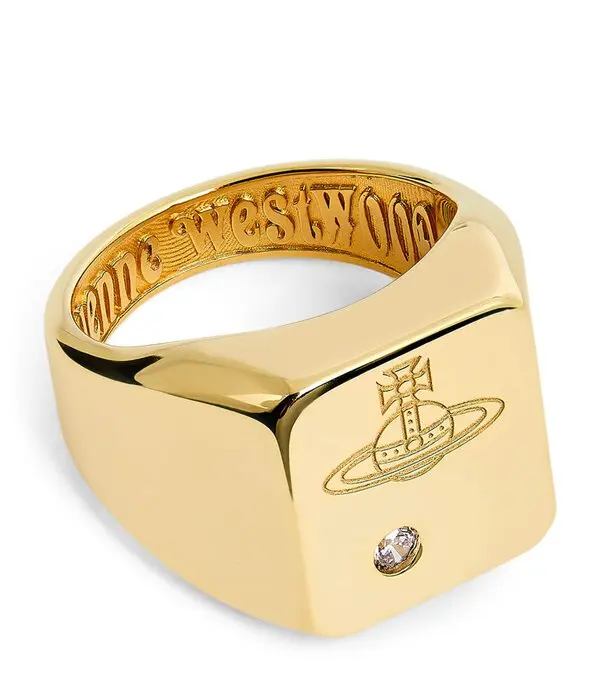 VIVIENNE WESTWOOD Carlo Orb Signet Ring - Gold