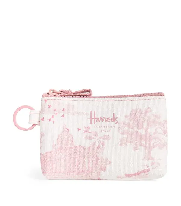 Harrods Toile Coin Purse - Pink