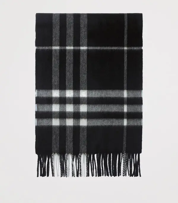 Burberry Cashmere Check Scarf - Black