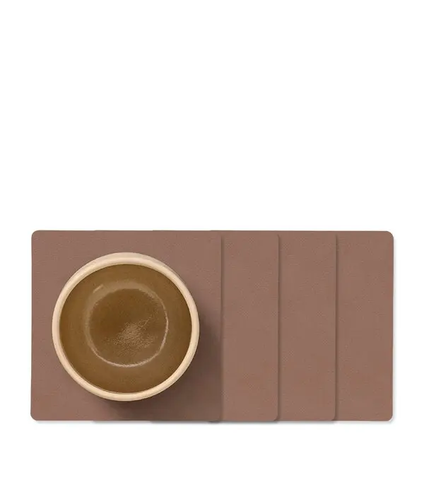 LINDDNA Square Nupo Coasters - Brown