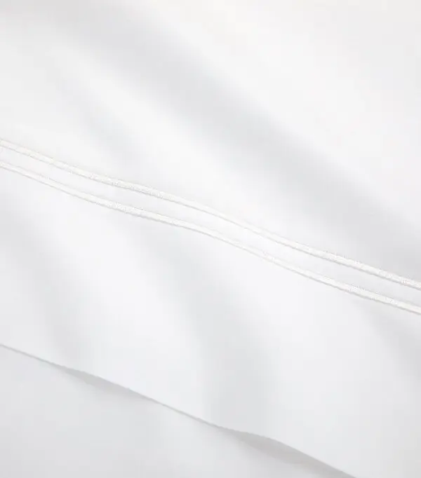 YVES DELORME Organic Cotton Duo Blanc Super King Flat Sheet - White