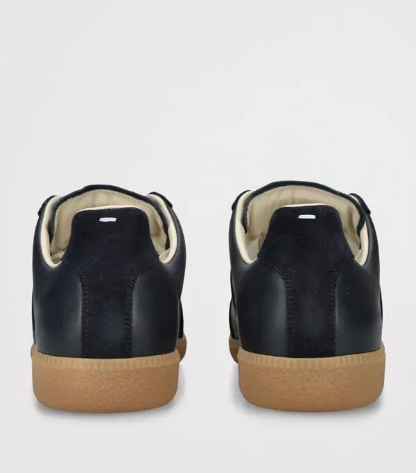 MAISON MARGIELA Leather And Suede Replica Sneakers - Navy