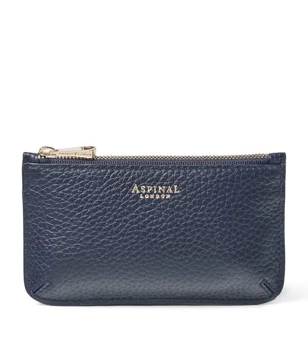 ASPINAL OF LONDON Leather Ella Card Holder - Navy