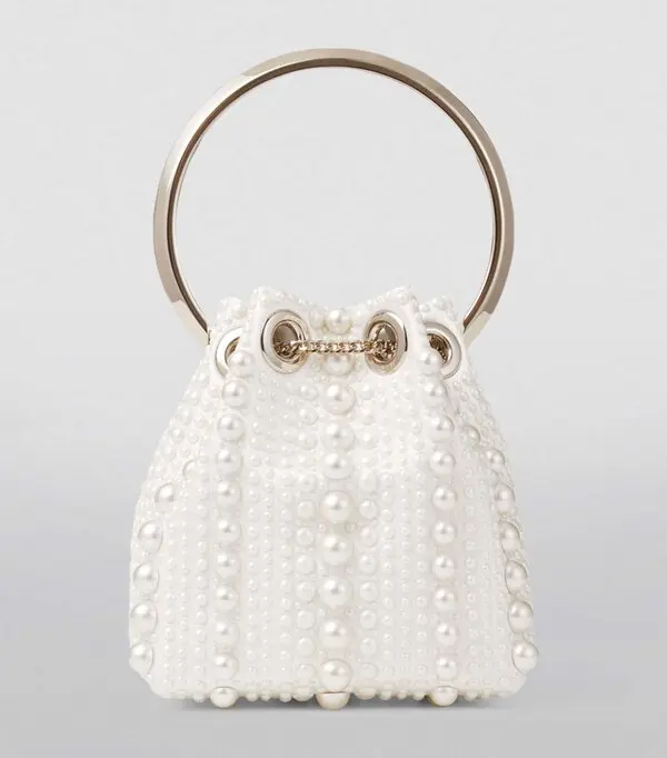 JIMMY CHOO Bon Bon Top-handle Bag - Ivory