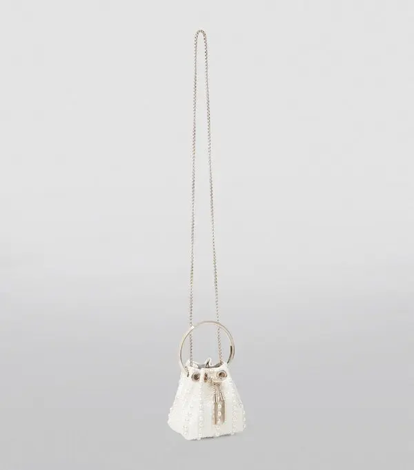 JIMMY CHOO Bon Bon Top-handle Bag - Ivory