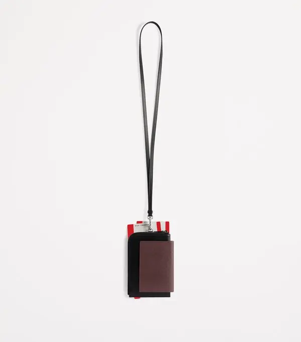 Balenciaga Calfskin Passport Phone Holder - Red
