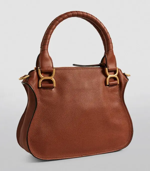 Chloé Small Leather Marcie Top-handle Bag - Brown
