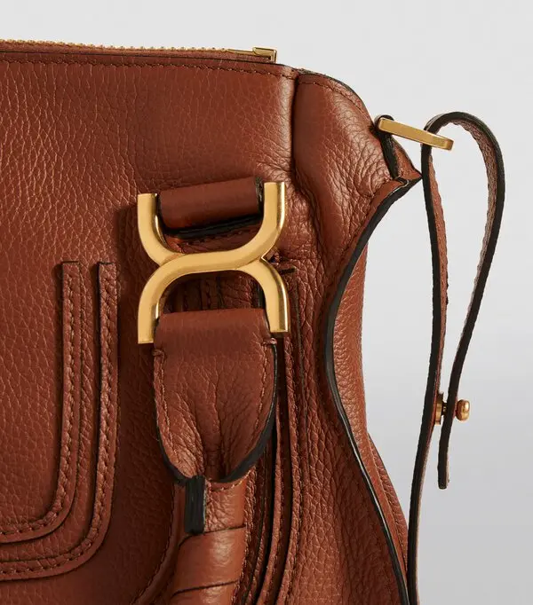 Chloé Small Leather Marcie Top-handle Bag - Brown