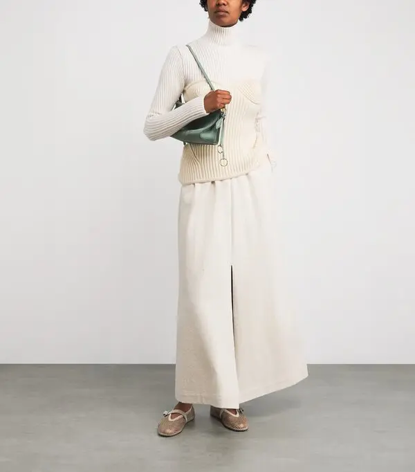 Alaïa Mesh Ballerina Flats - Beige