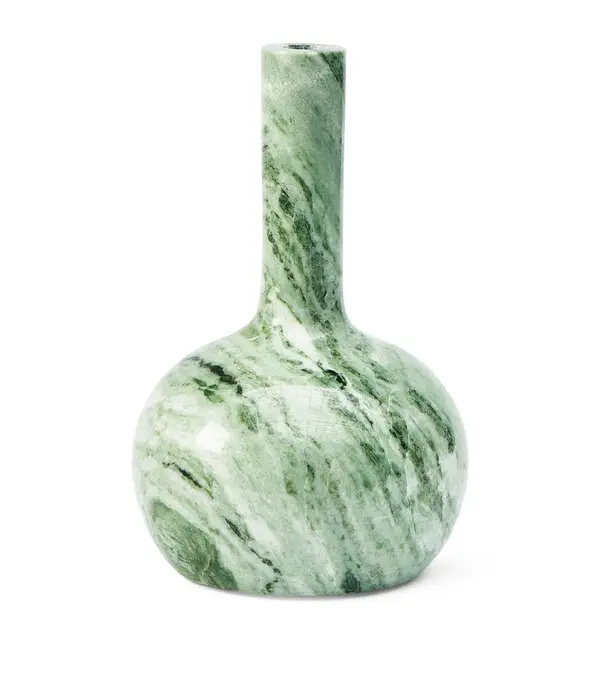 POLSPOTTEN Marble Heritage Bell Candle Holder - Green