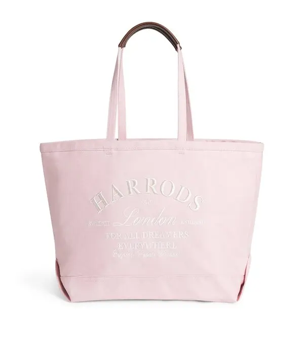 Harrods Embroidered Logo Tote Bag