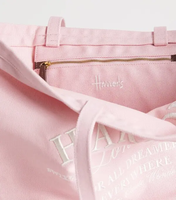 Harrods Embroidered Logo Tote Bag