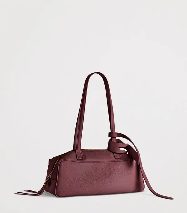 Balenciaga Small Leather Carrie Bowling Top-handle Bag - Red
