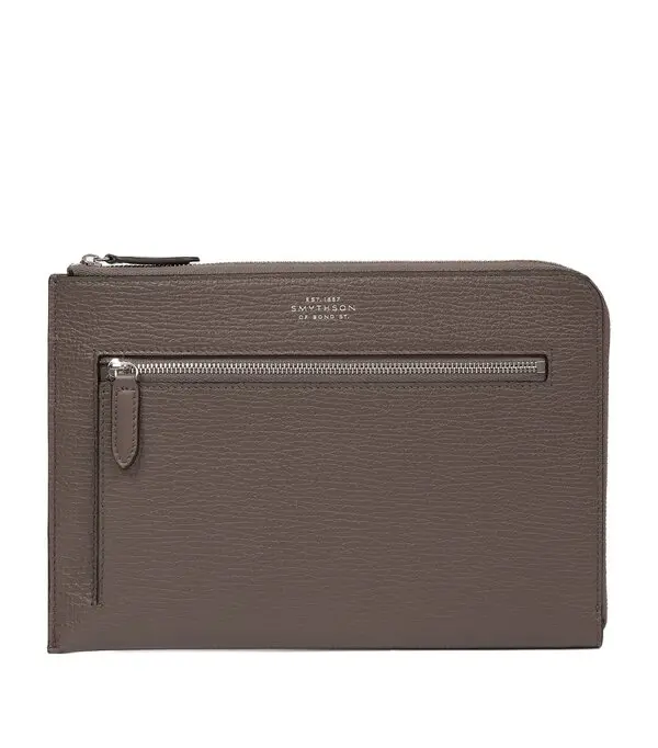 Smythson Leather Organiser Pouch - Brown