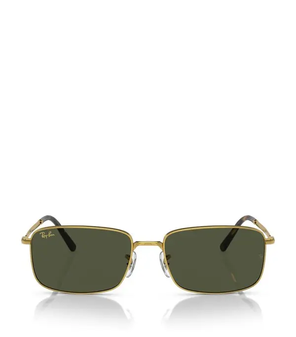 Ray-ban Metal Rectangle Sunglasses - Gold